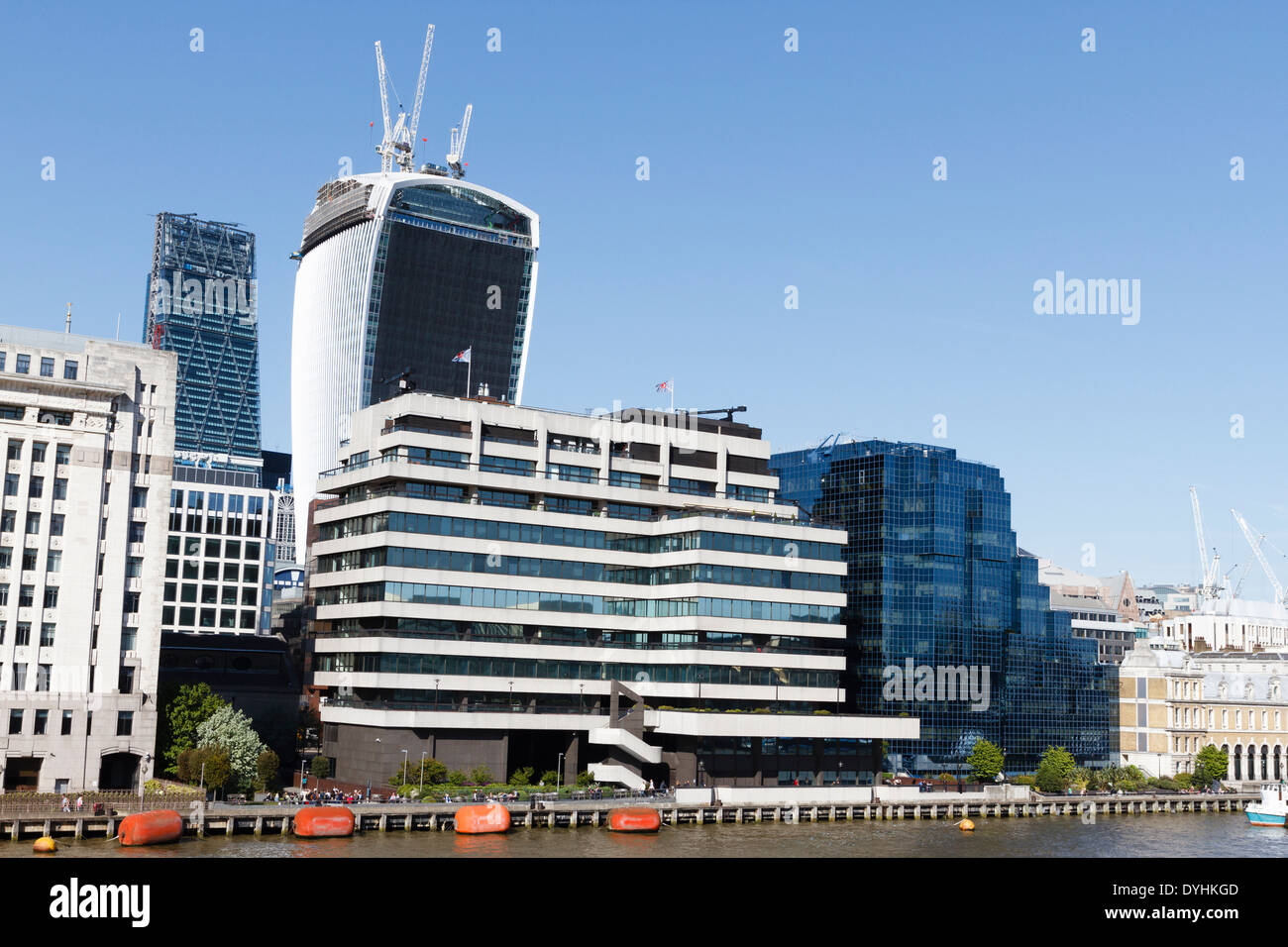 London skyline as seen from London Bridge, including 20 Fenchurch ...