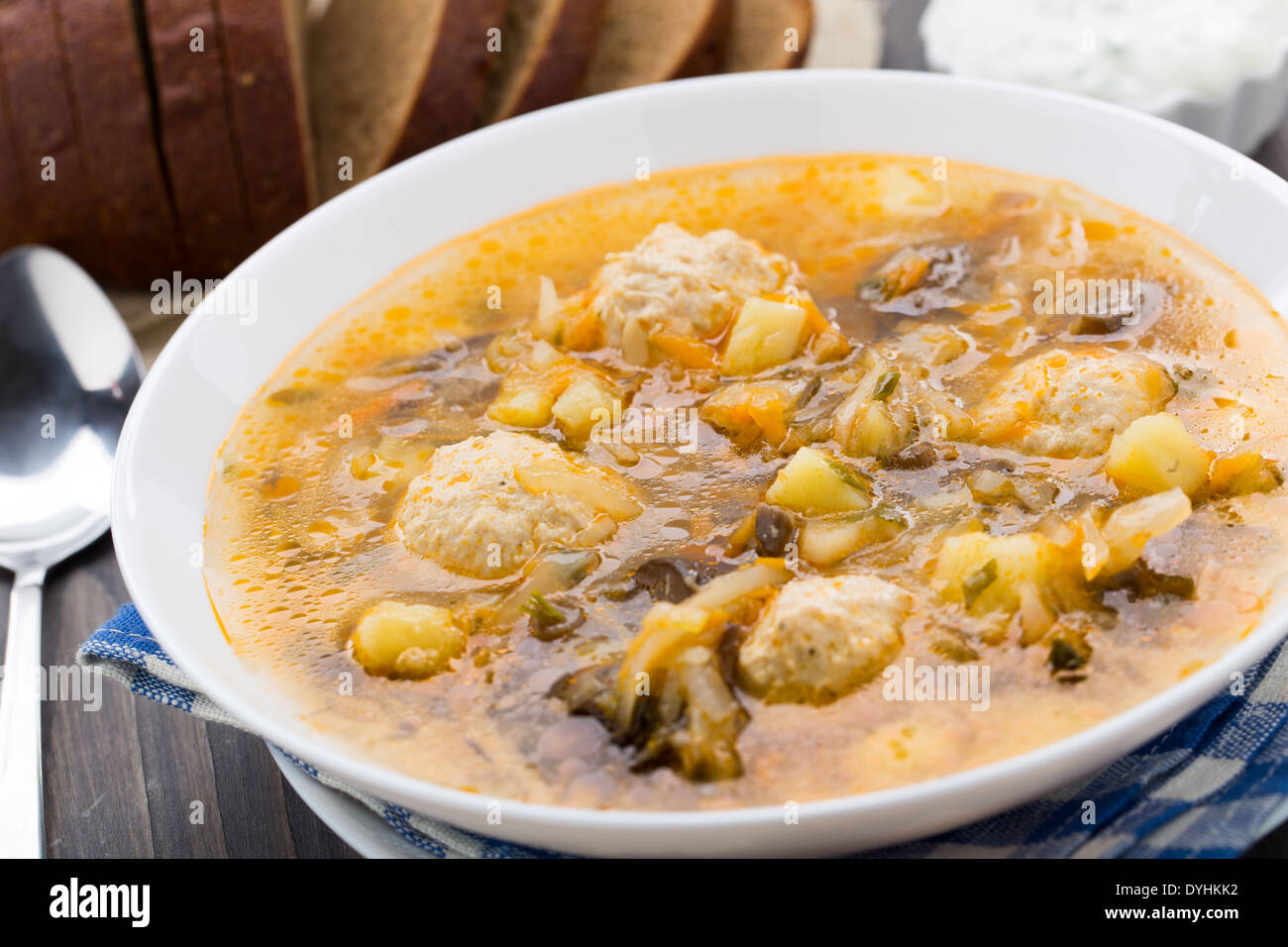 Mushroom ball soup hi-res stock photography and images - Alamy