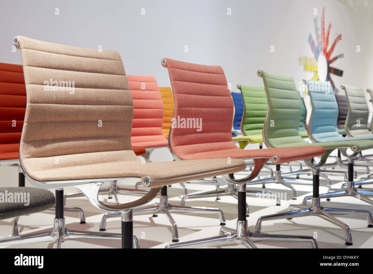 Vitra stand during Salone Internazionale del Mobile in Milan Stock ...