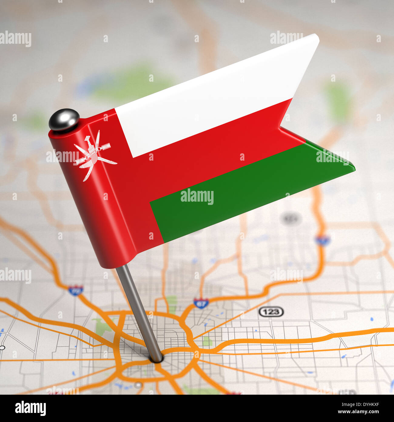 Oman flag map hi-res stock photography and images - Alamy