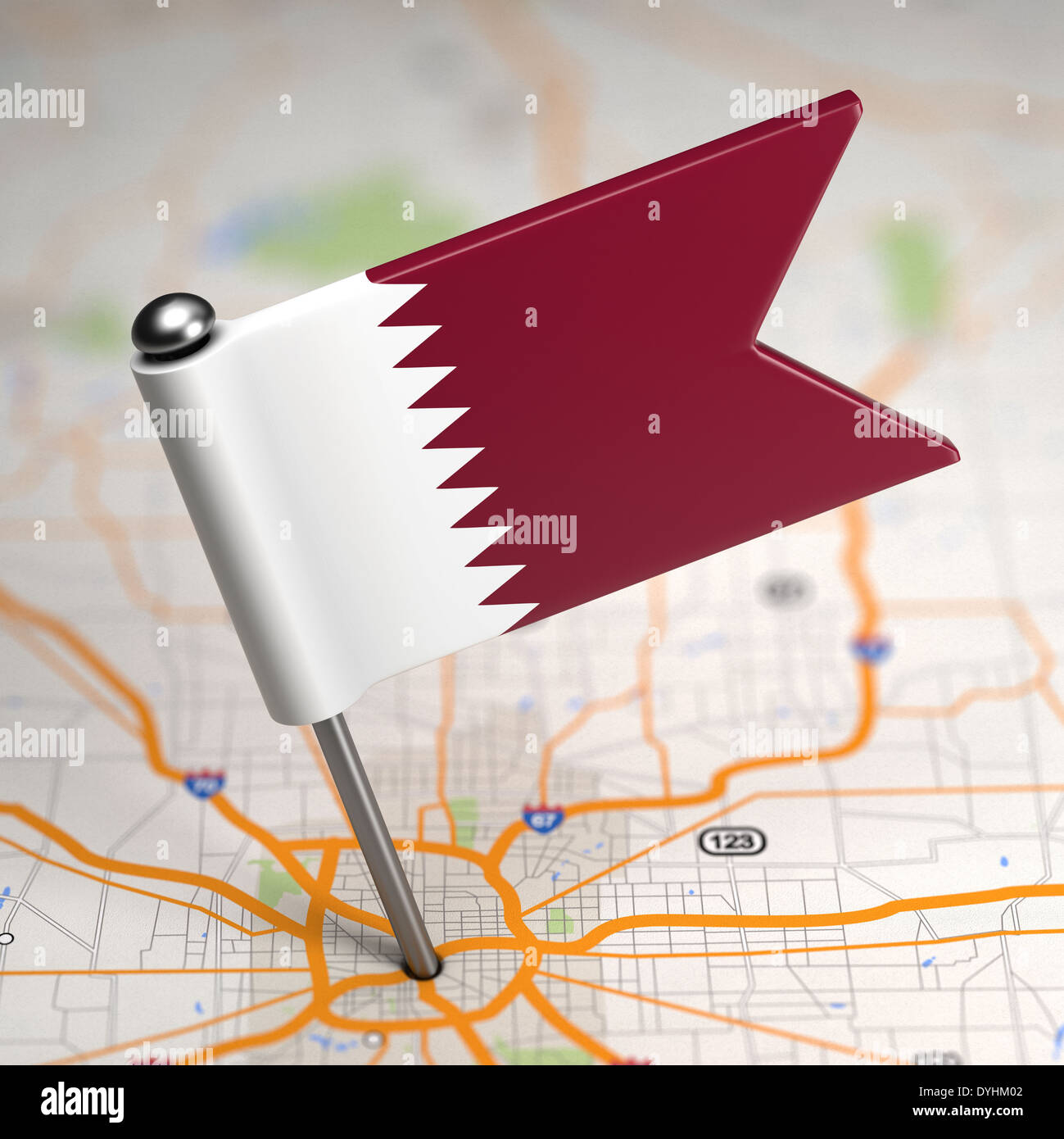 Qatar map flag hi-res stock photography and images - Alamy