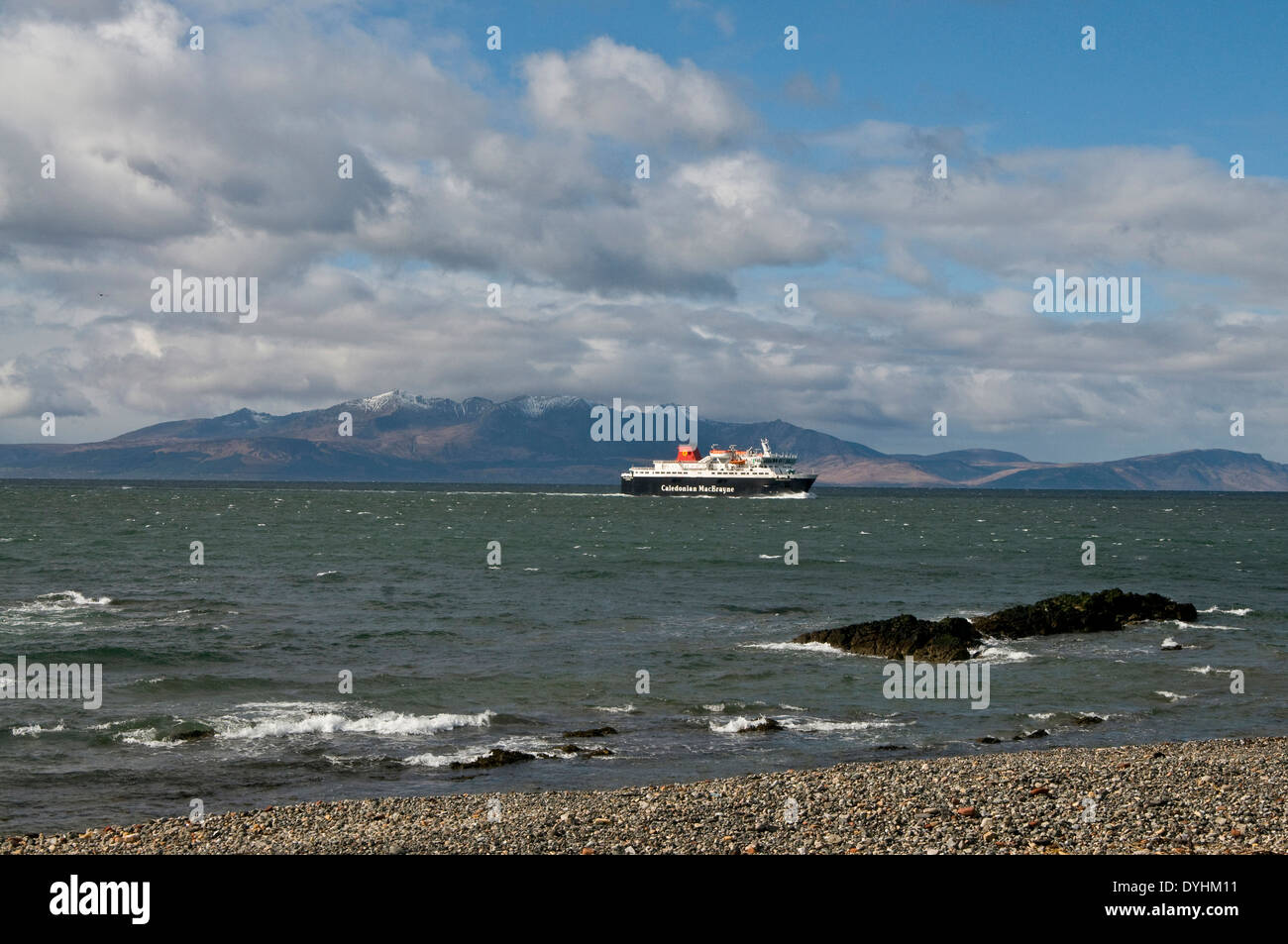 Brodick Ardrossan Calmac ferry approaching Ardrossan Stock Photo - Alamy