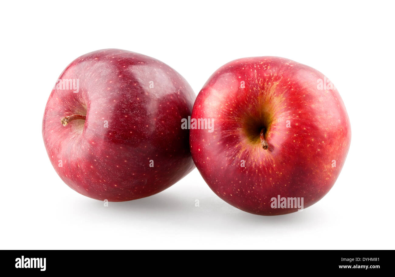 Fresh apples on white background Stock Photo - Alamy