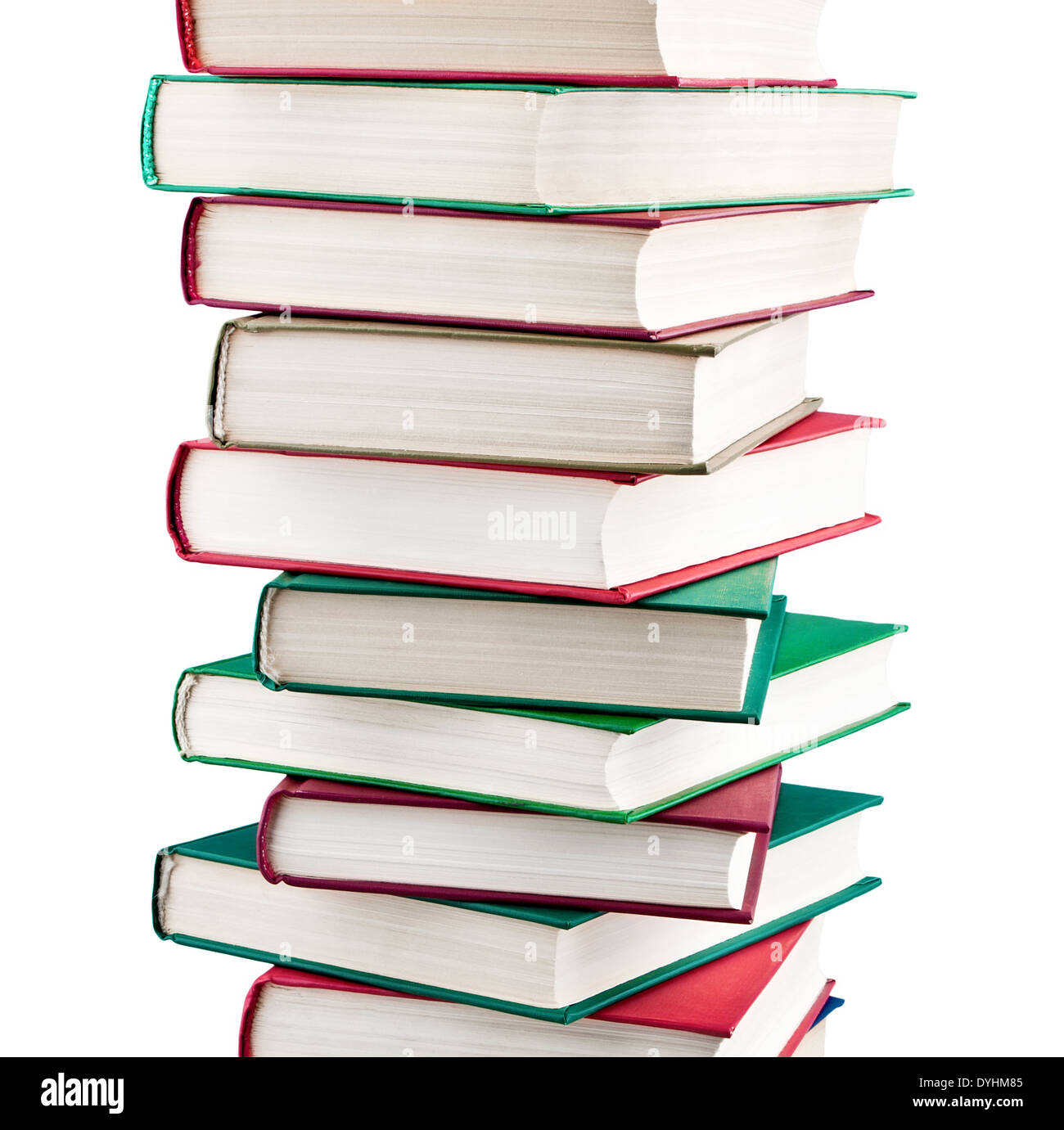 Stack of books isolated on white Stock Photo - Alamy