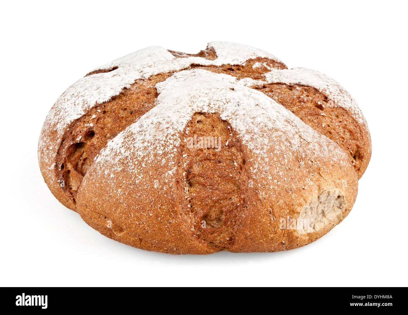 Loaf of bread on white background Stock Photo - Alamy