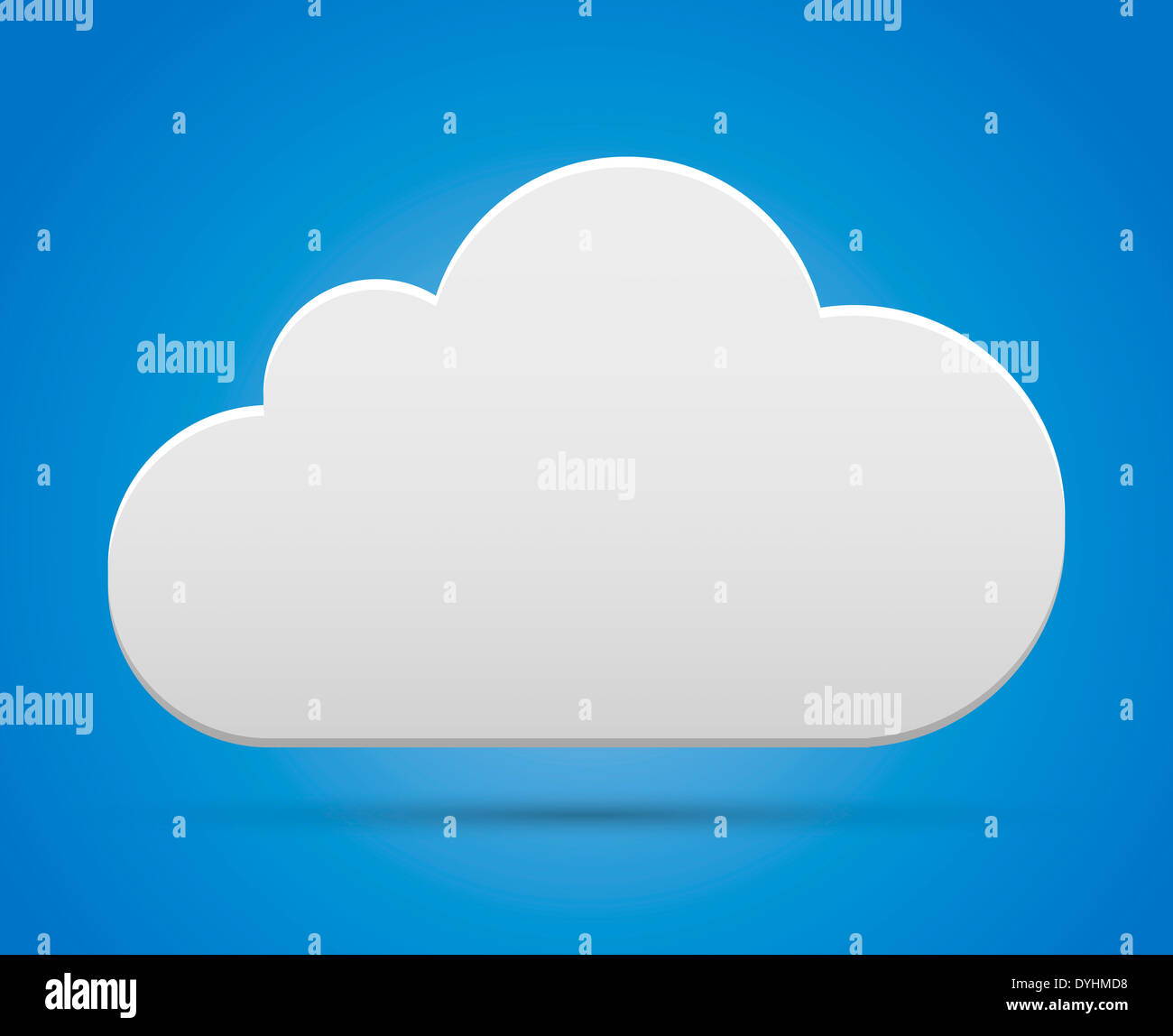 Cloud network on blue sky with dashed line Stock Photo - Alamy