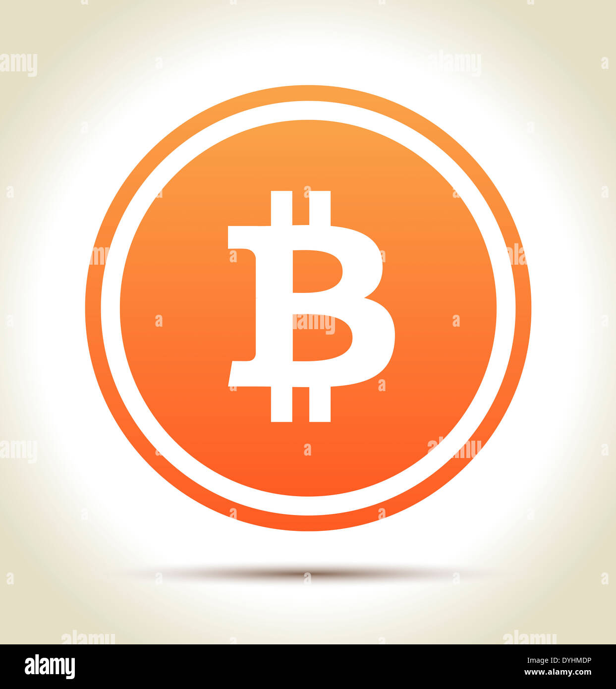 Bitcoin money sign with shadow on light background Stock Photo - Alamy