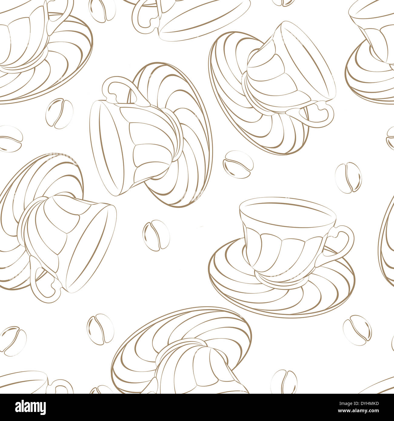 Coffee pattern hi-res stock photography and images - Alamy