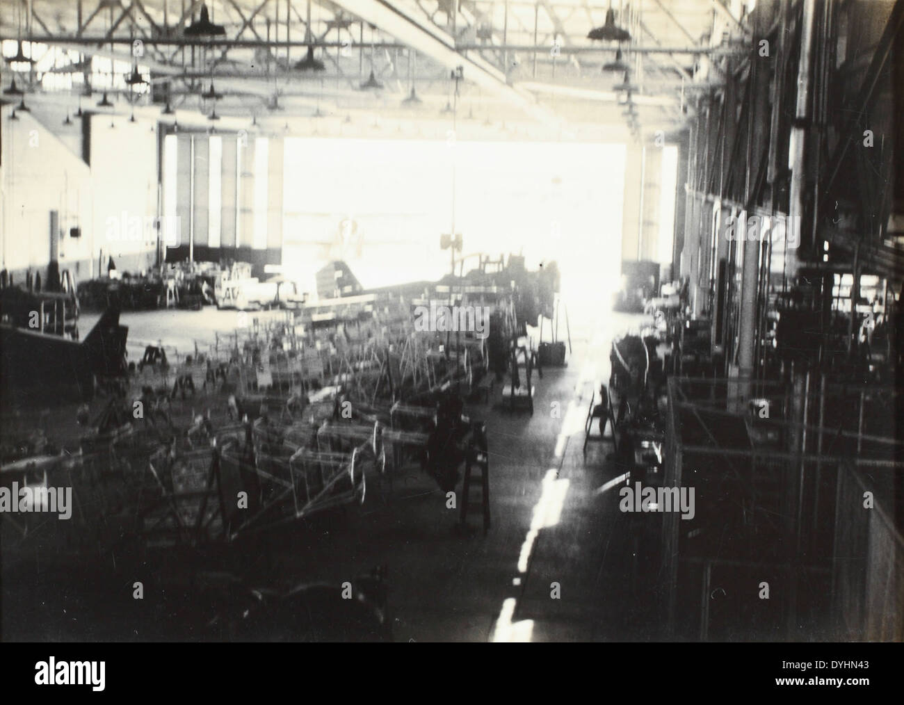 This photograph shows the interior of a factory dedicated to the ...