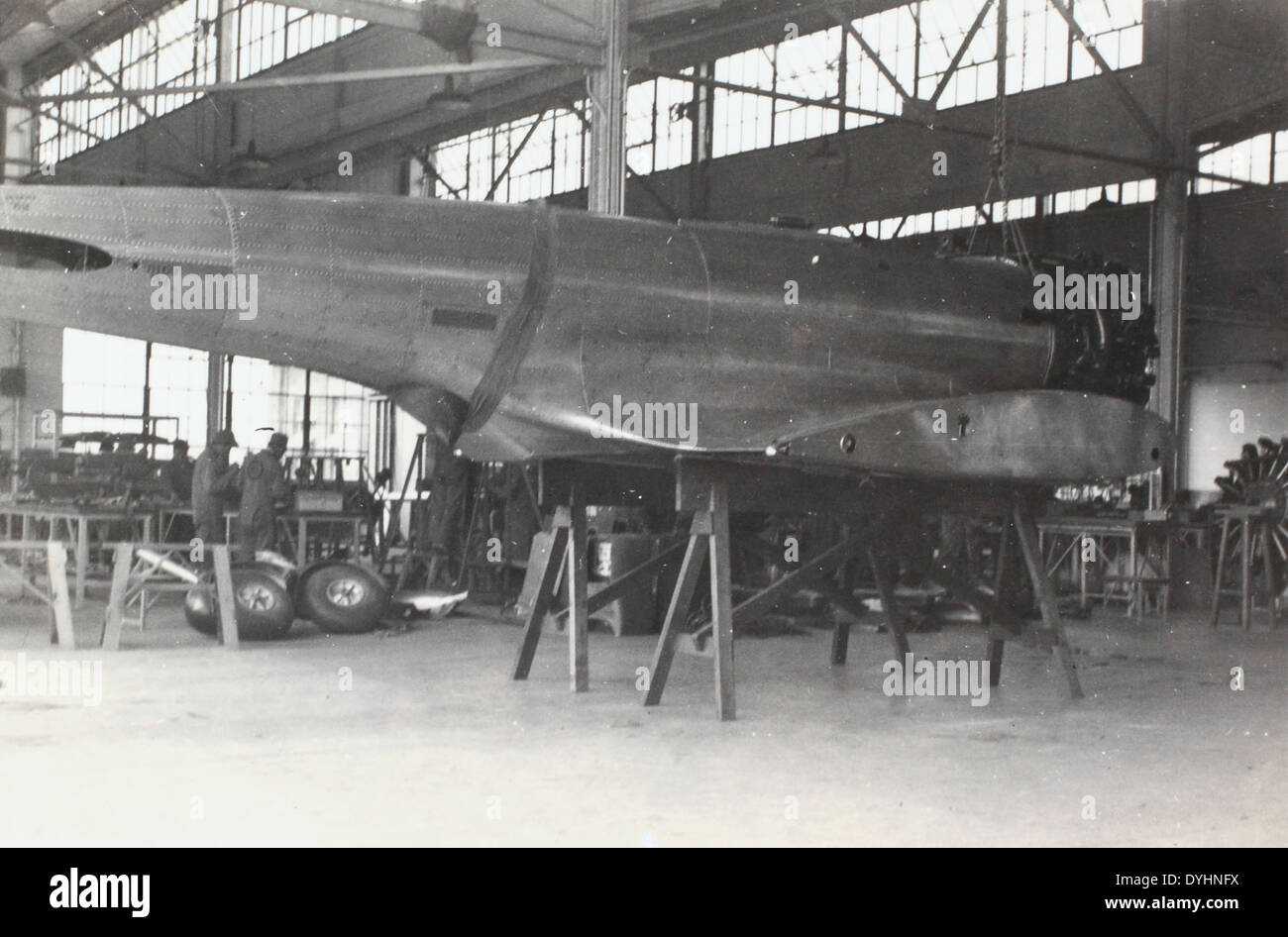 This image highlights the complex process of aircraft construction ...