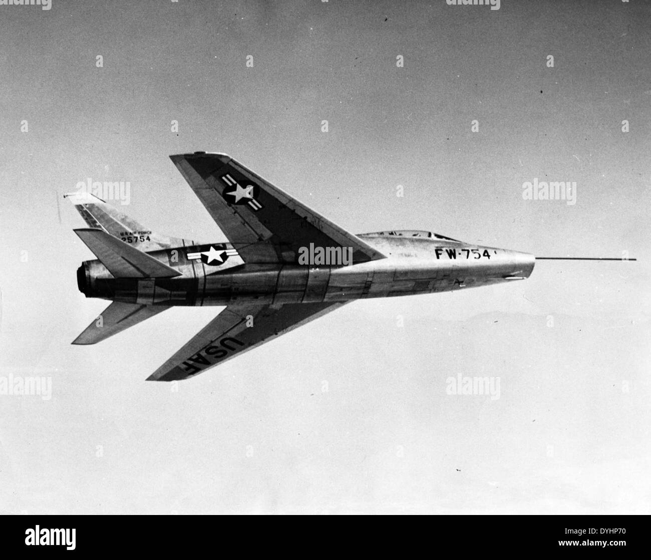 The North American YF-100A Super Sabre was a prototype for the U.S. Air ...