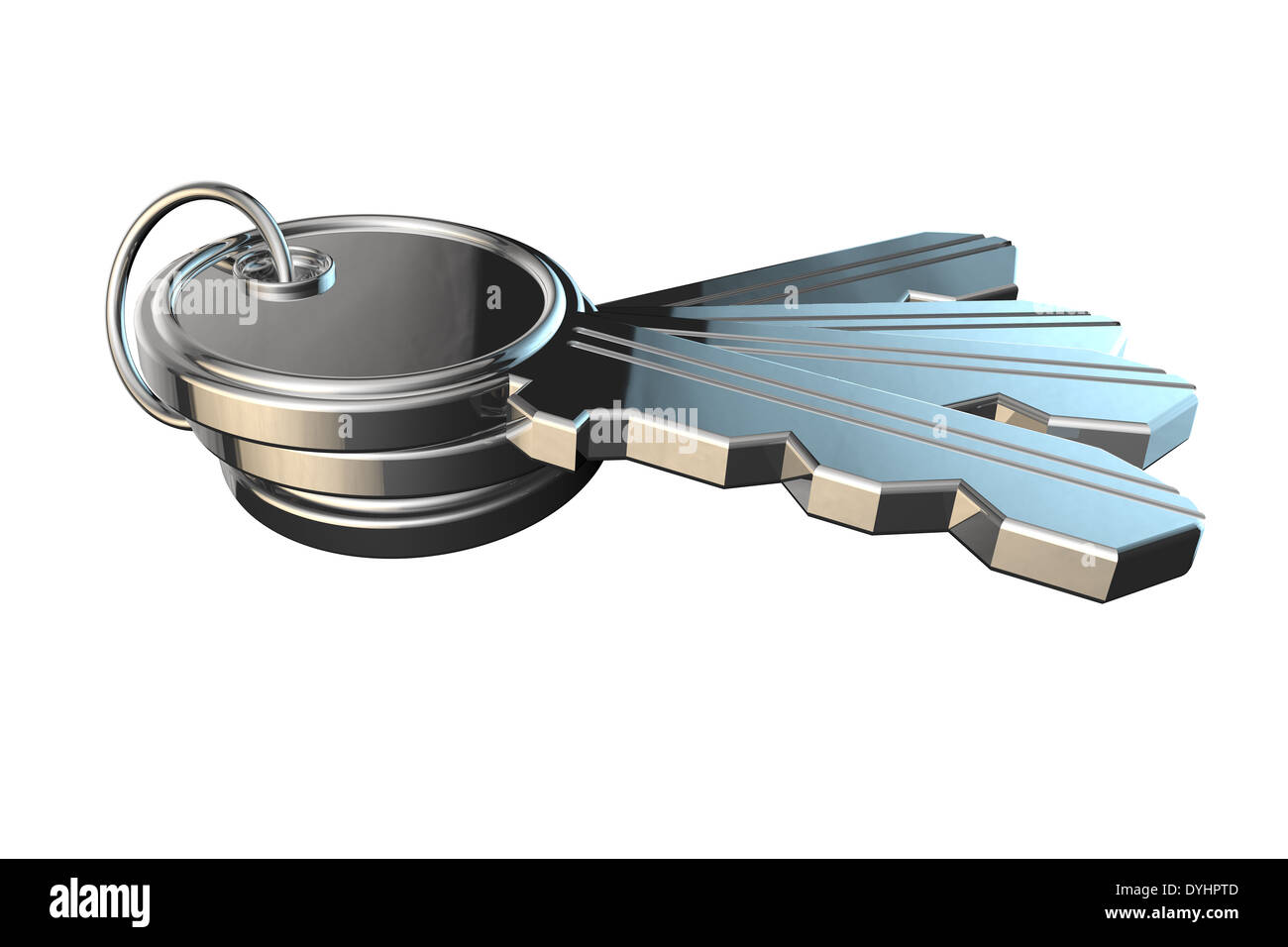 keys cut out on a white background Stock Photo - Alamy