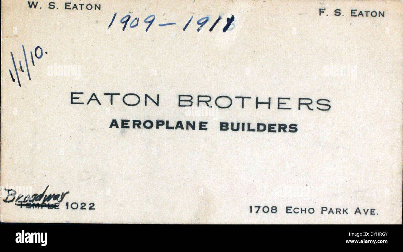 This photo features Warren Eaton, a notable barnstormer and aviation ...