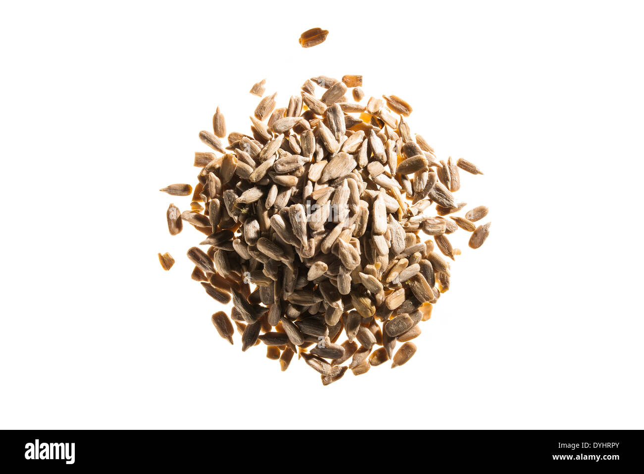 Pile of Sunflower Seeds on White Background Stock Photo - Alamy