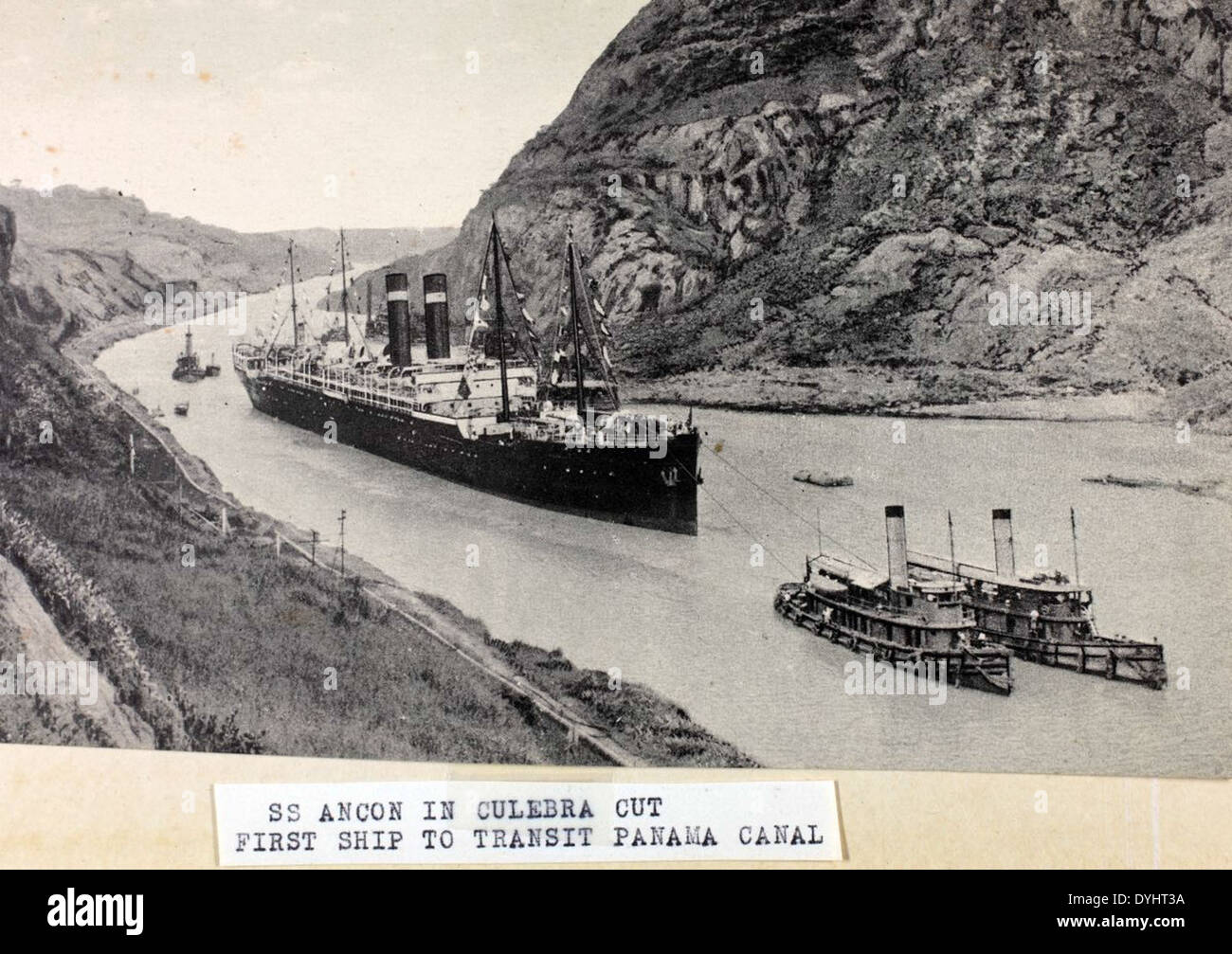 This photograph, from Ralph Kreps' collection, depicts the USS Ancon ...