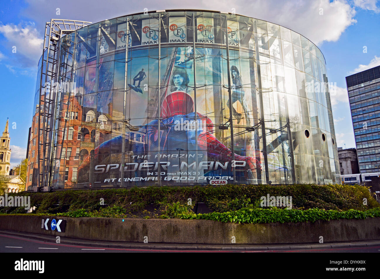 The BFI London IMAX cinema, north of Waterloo Station, London, England ...