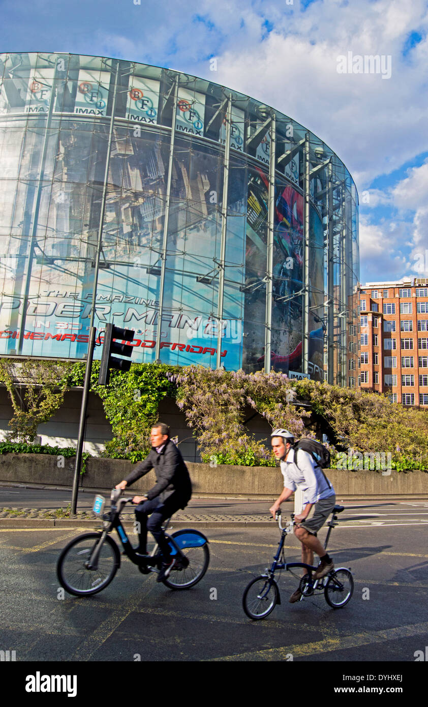 The BFI London IMAX cinema, north of Waterloo Station, London, England ...