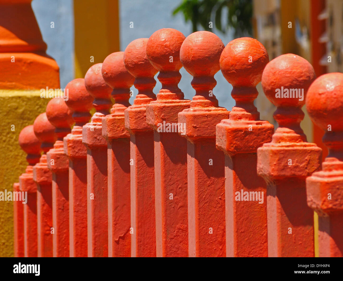 Detail Orange iron gate Isla Culebra Puerto Rico USA territory Stock ...
