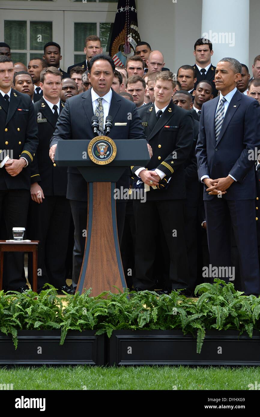Ken Niumatalolo, the head coach of the US Naval Academy football team ...