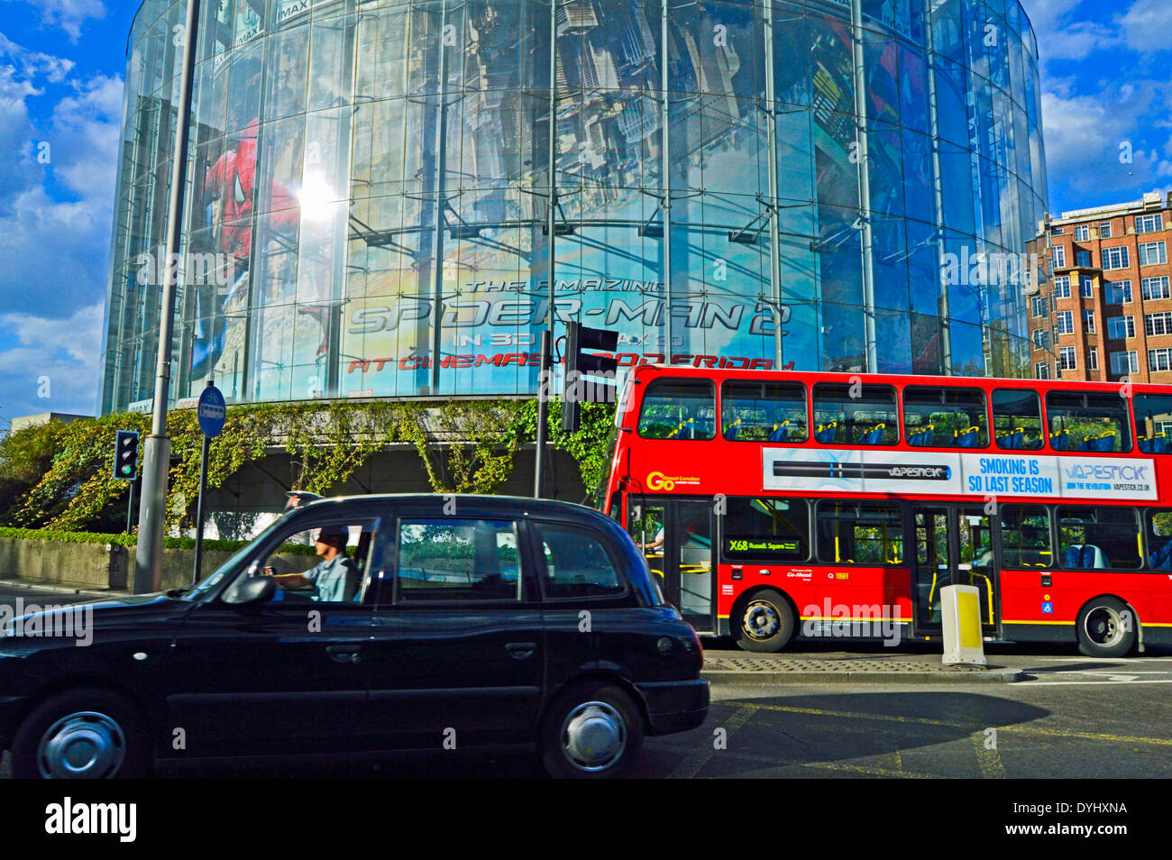 The BFI London IMAX cinema, north of Waterloo Station, London, England ...