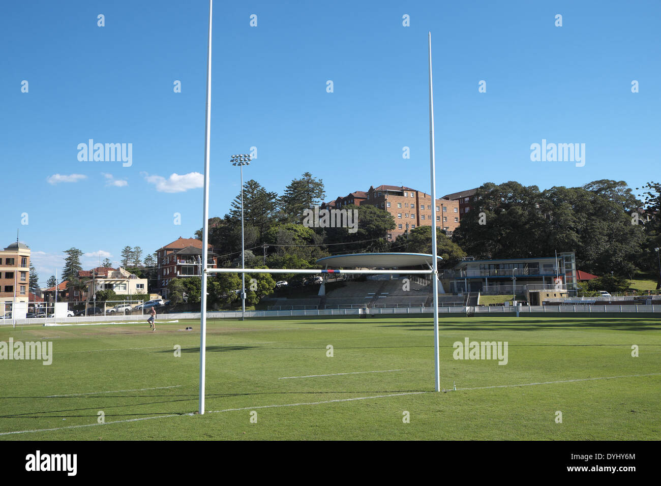 australian footy oval sport field on pittwater road,manly,sydney Stock ...