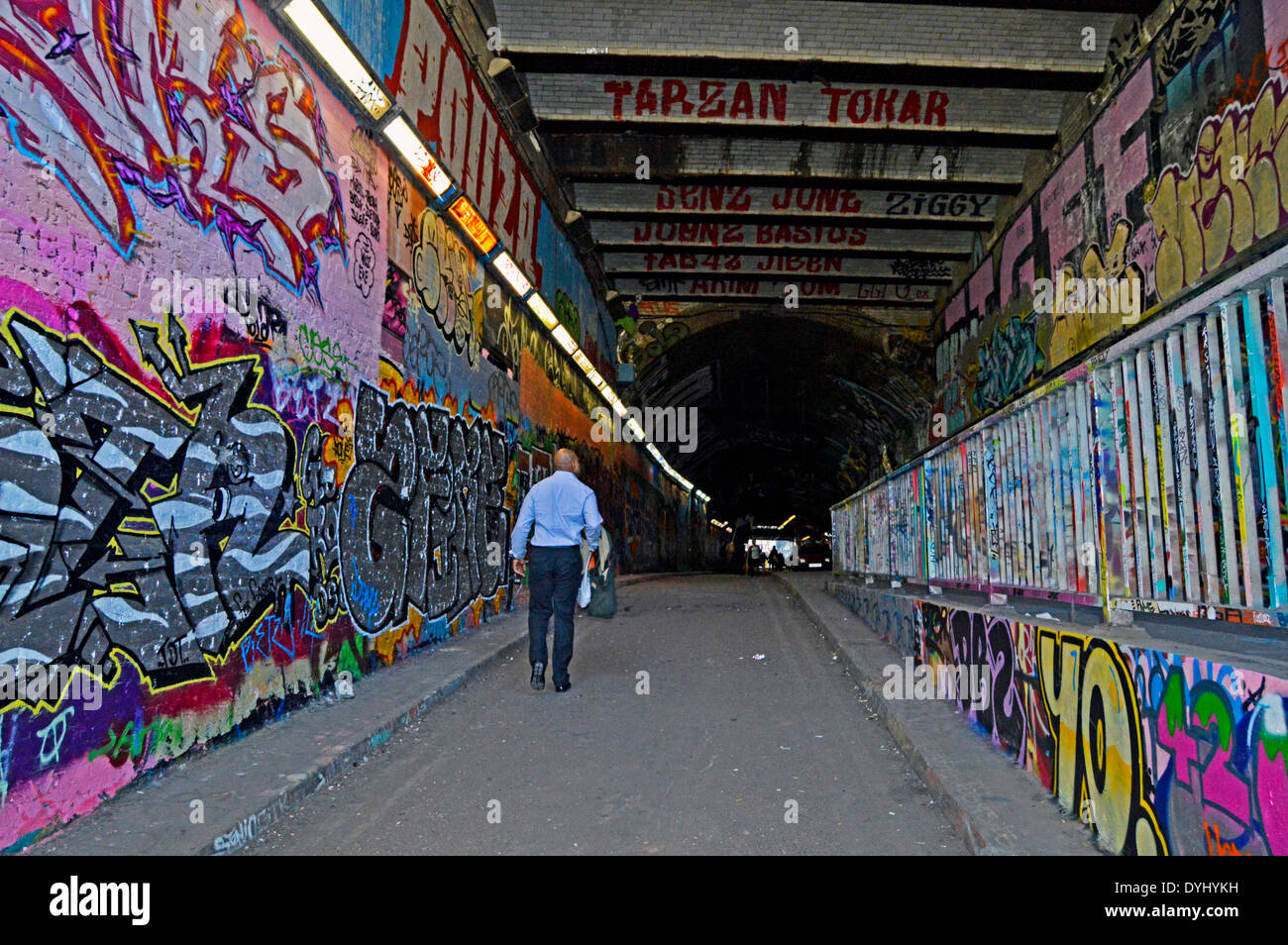Leake Street, also known as the "Banksy Tunnel" or "Graffiti Tunnel ...