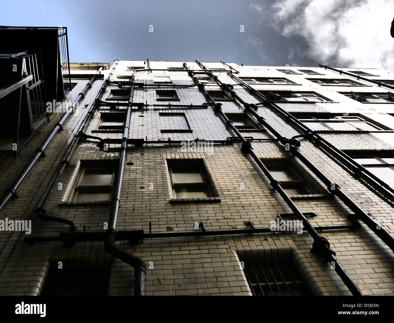 Creative image of architecture / architectural aspects and pipework of ...