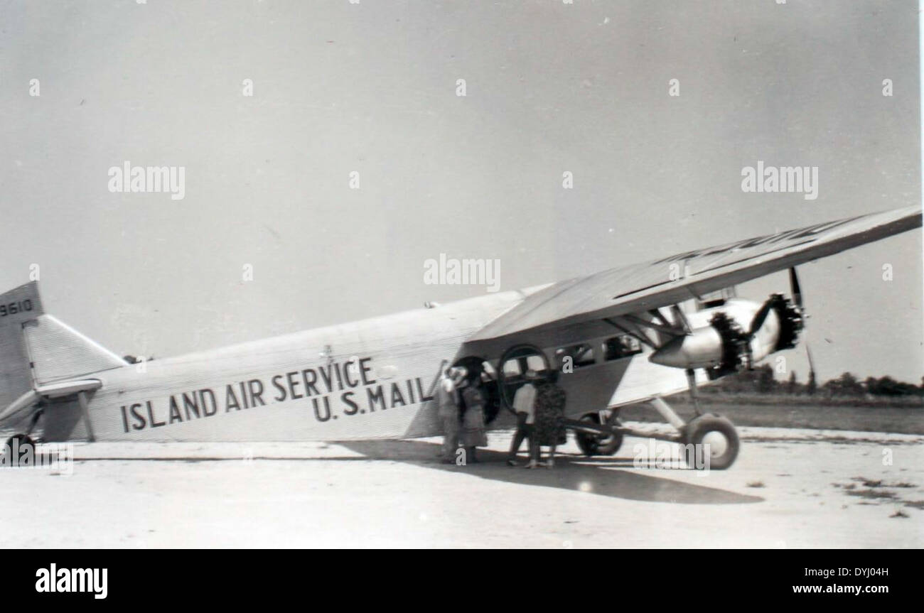 The Ford Tri-Motor, registered NC9610, was part of the Island Air ...