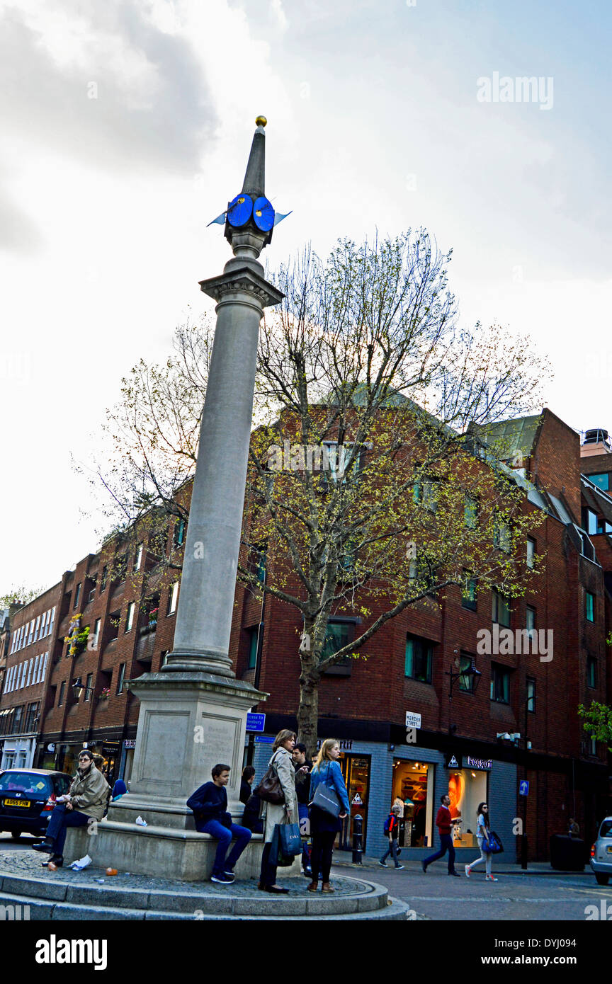 Seven Dials sundial pillar, Covent Garden, West End, London, England ...