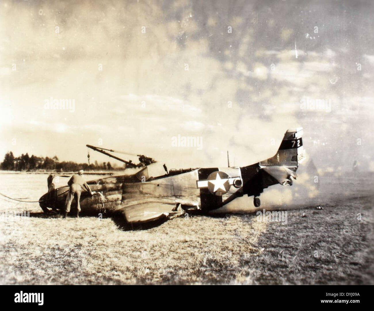 This photograph, part of Charles Daniels' collection, depicts the crash ...