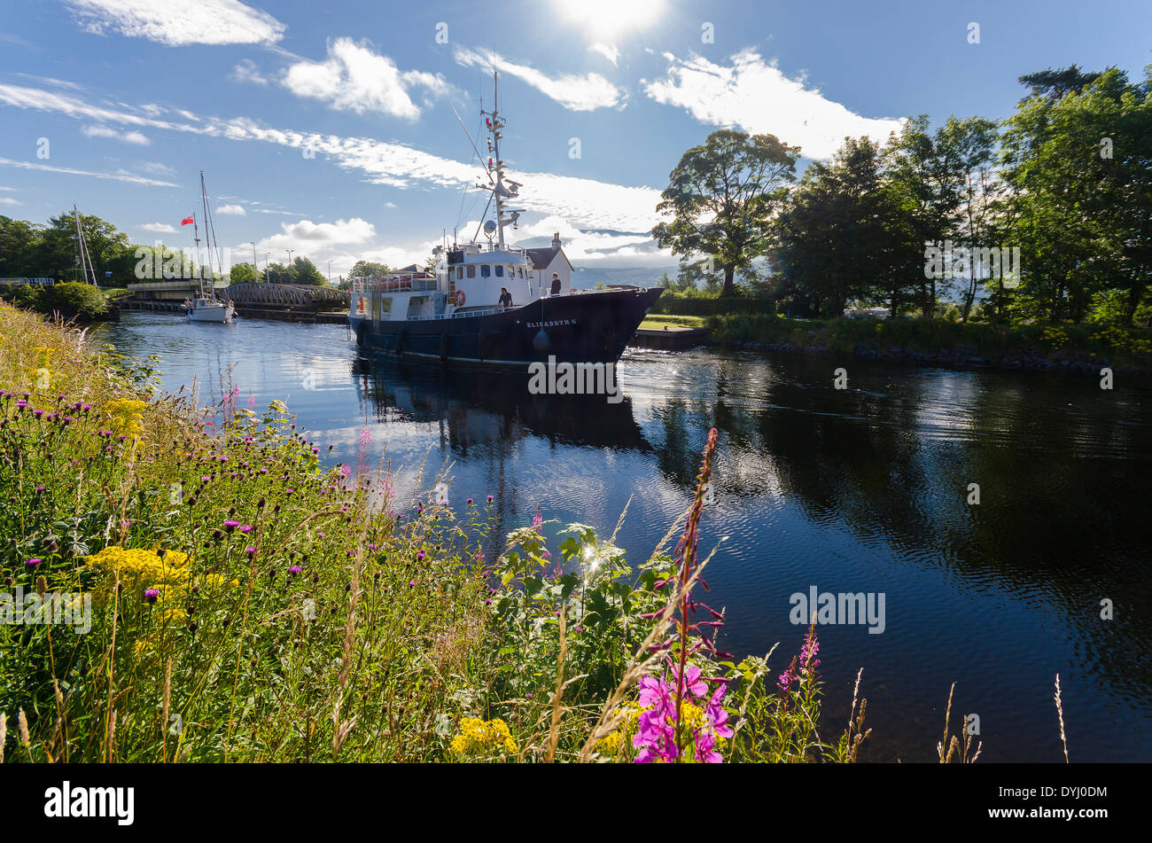 caledonian canal at banavie fort william Stock Photo - Alamy