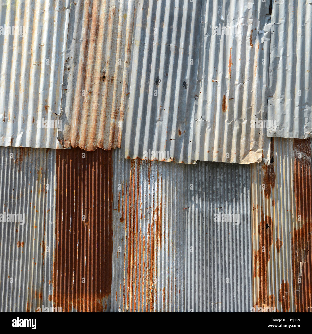 Old rusty zinc fence hi-res stock photography and images - Alamy
