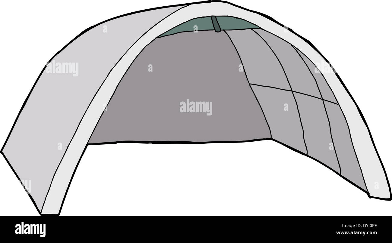 Large round top vehicle shelter on white background Stock Photo - Alamy
