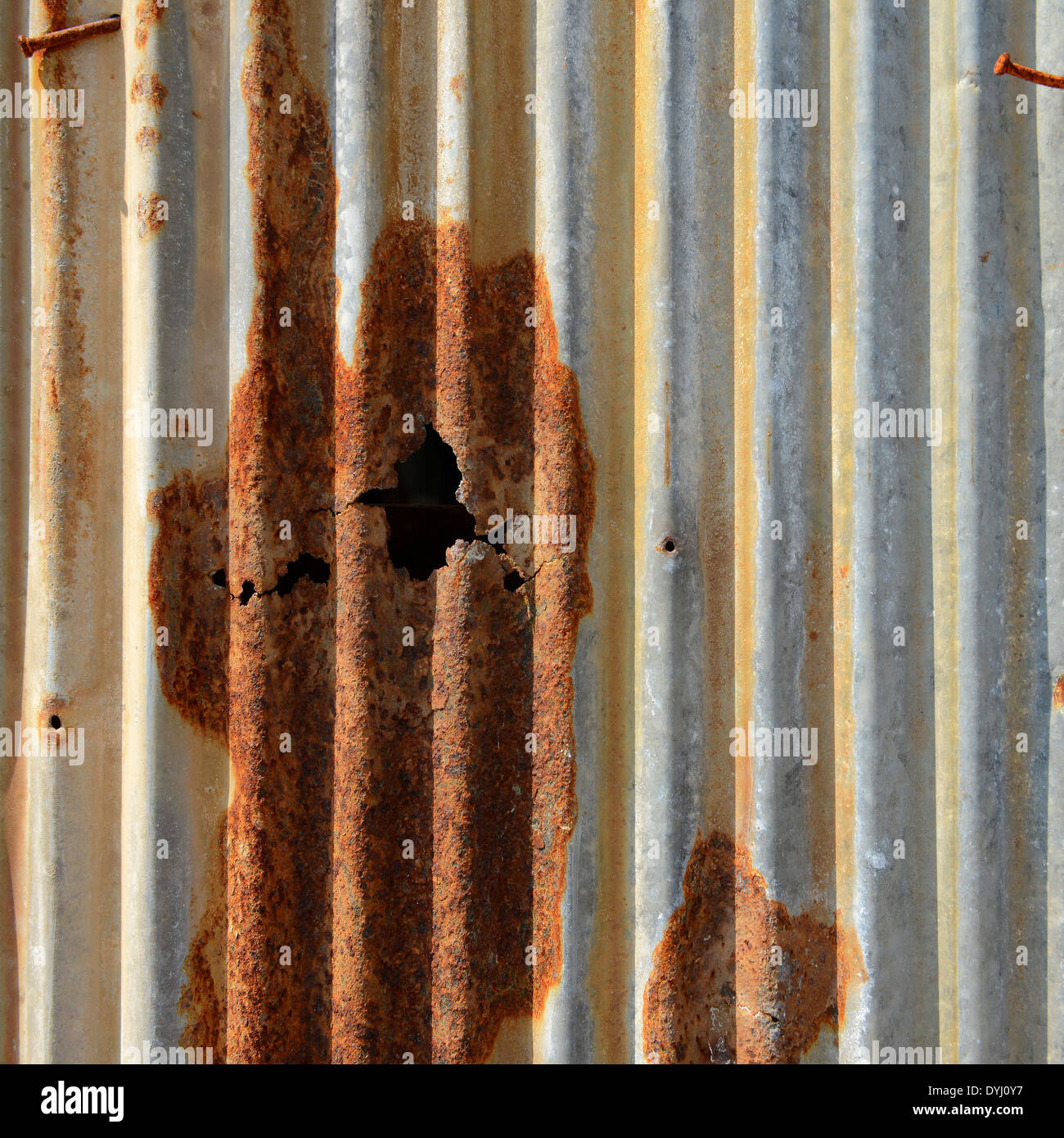 Old rusty zinc fence hi-res stock photography and images - Alamy