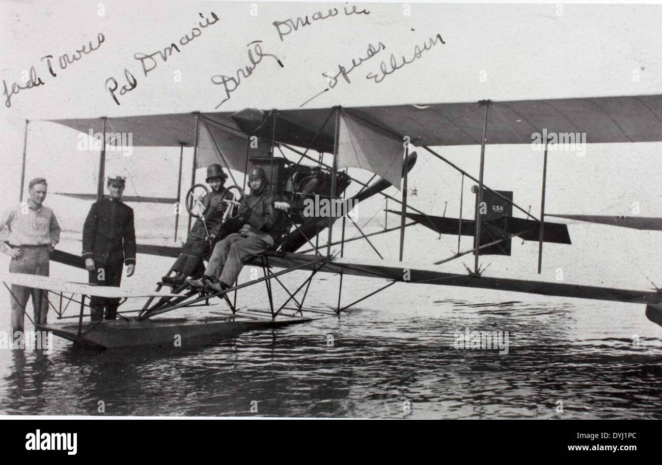 This photograph shows key figures in the early history of naval ...