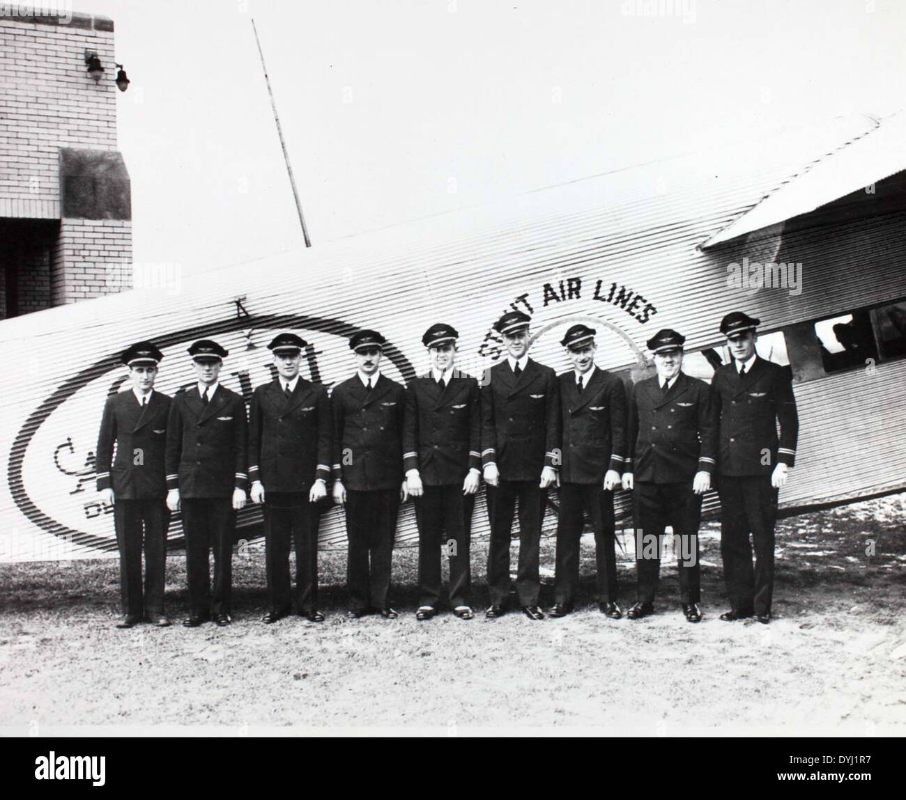 This image shows a Ford Trimotor aircraft operated by Stout Air Lines ...