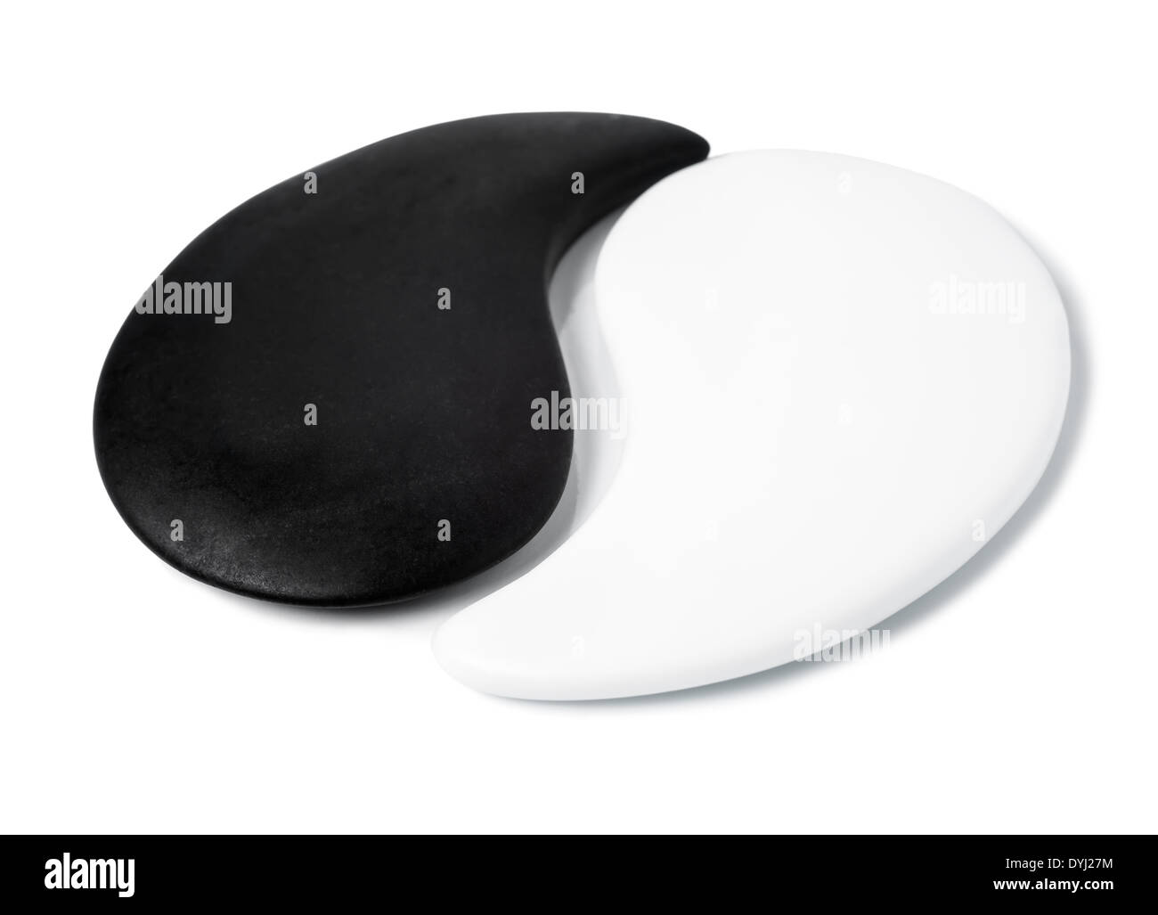 Yin-Yang symbol of stone texture is isolated on white background Stock ...
