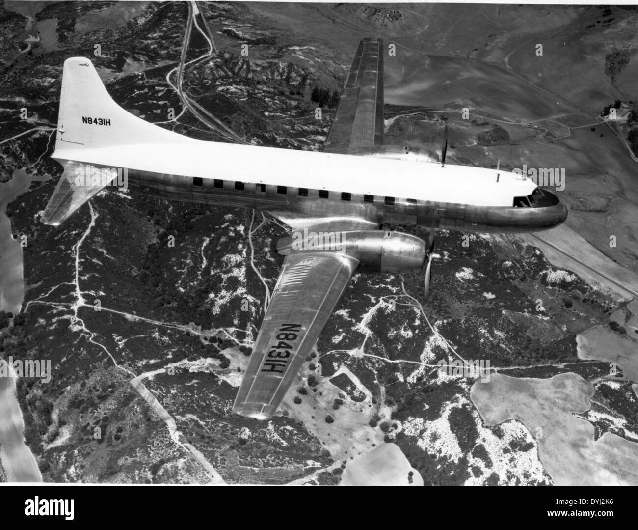 This image features the Convair 340 aircraft, registration number ...