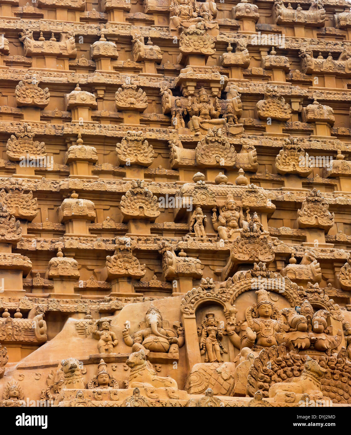 element of bas-relief Temple Brihadishwara, India, Tamil Nadu ...