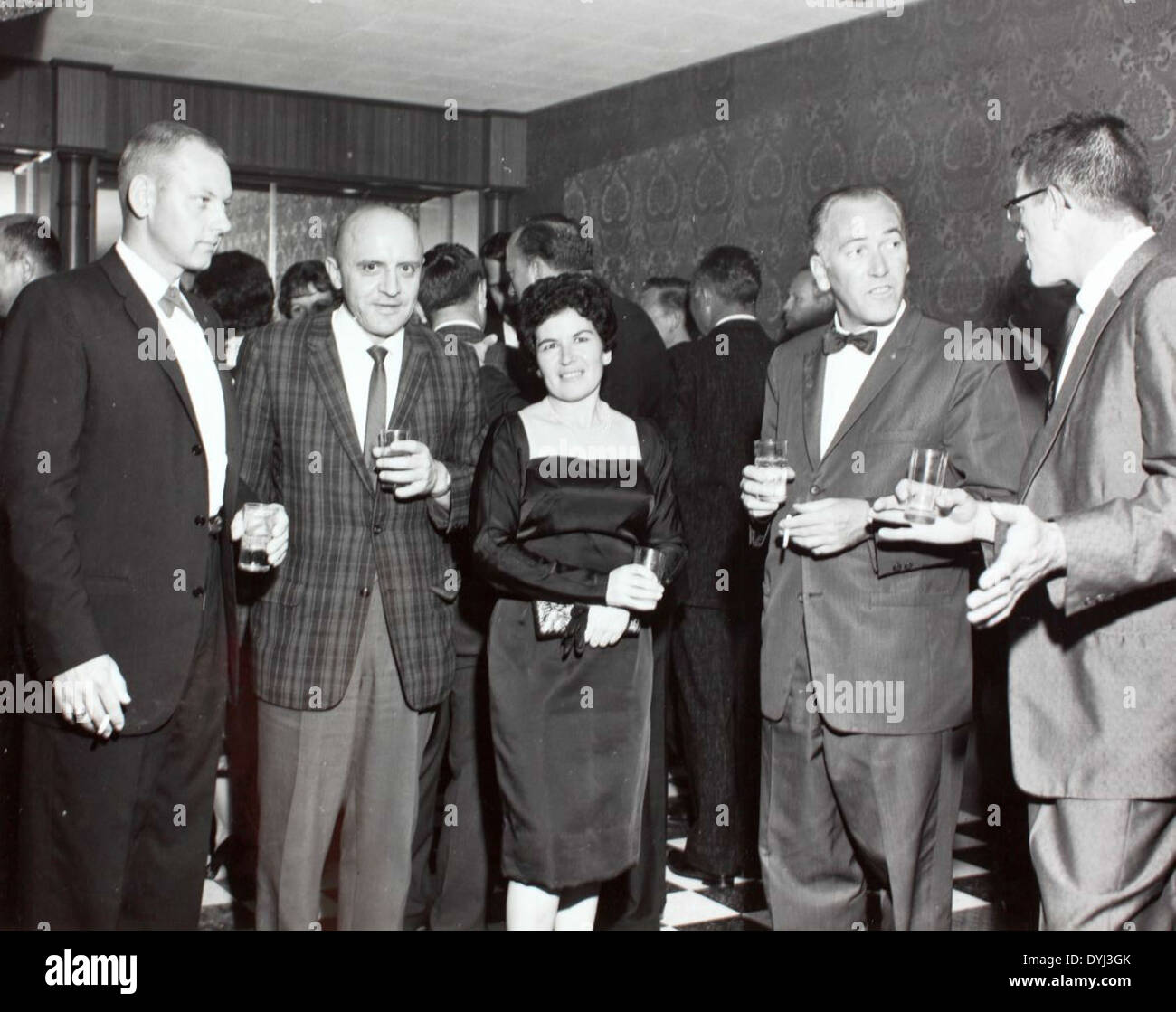 This photo captures Lin Hendrix at a social gathering, offering a ...