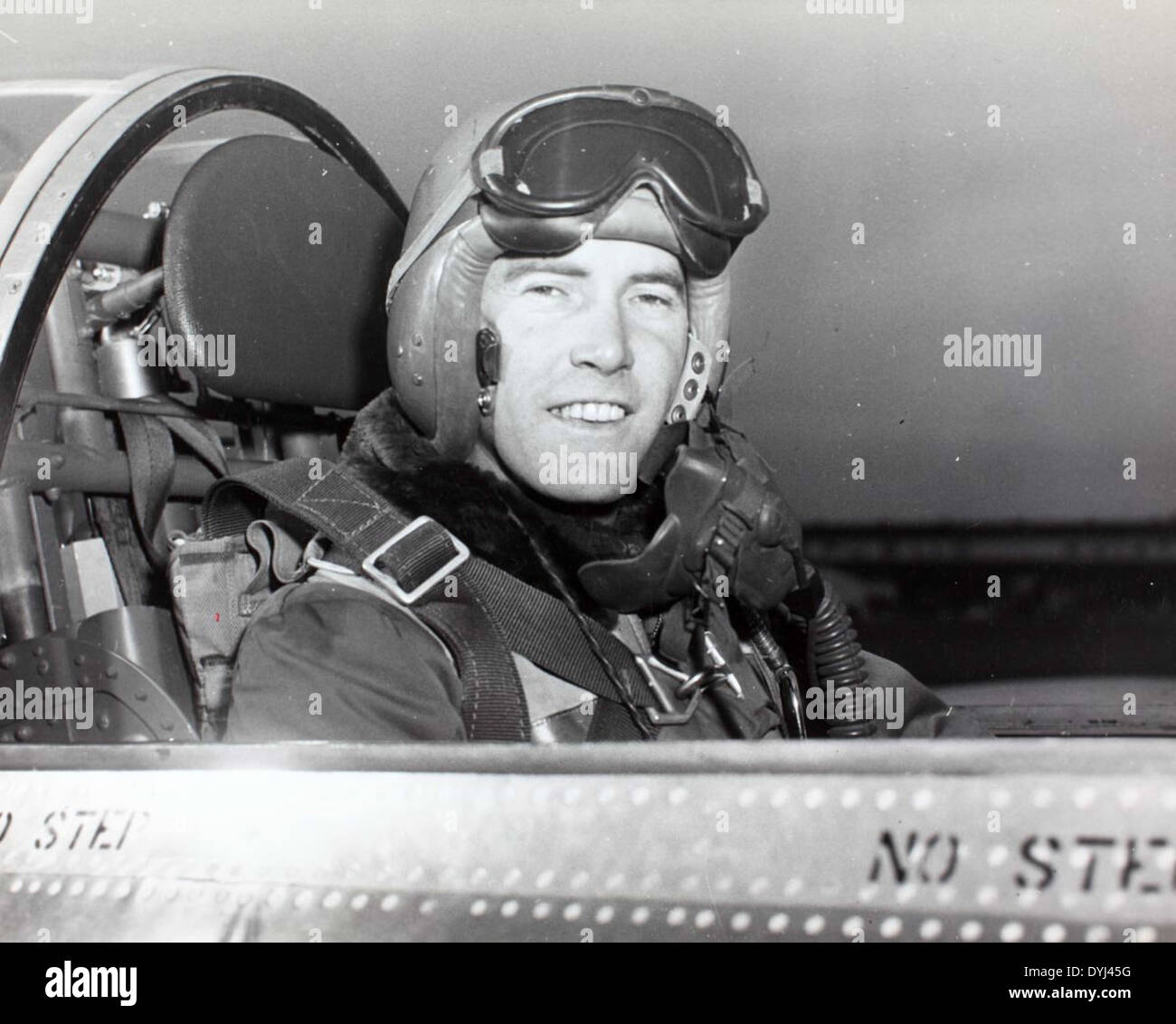 This image captures Lin Hendrix in the cockpit of a McDonnell Douglas F ...