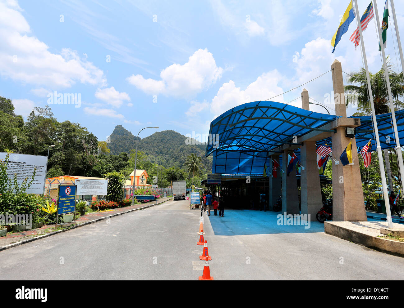 Border with Malaysia Stock Photo - Alamy