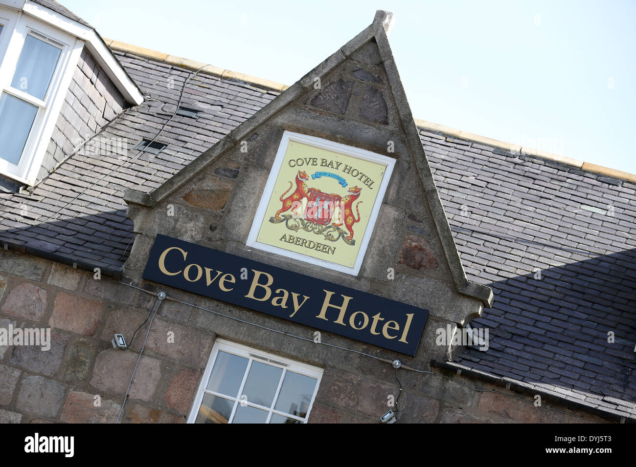 The Cove Bay Hotel in the village of Cove, Aberdeen city, Scotland, UK ...