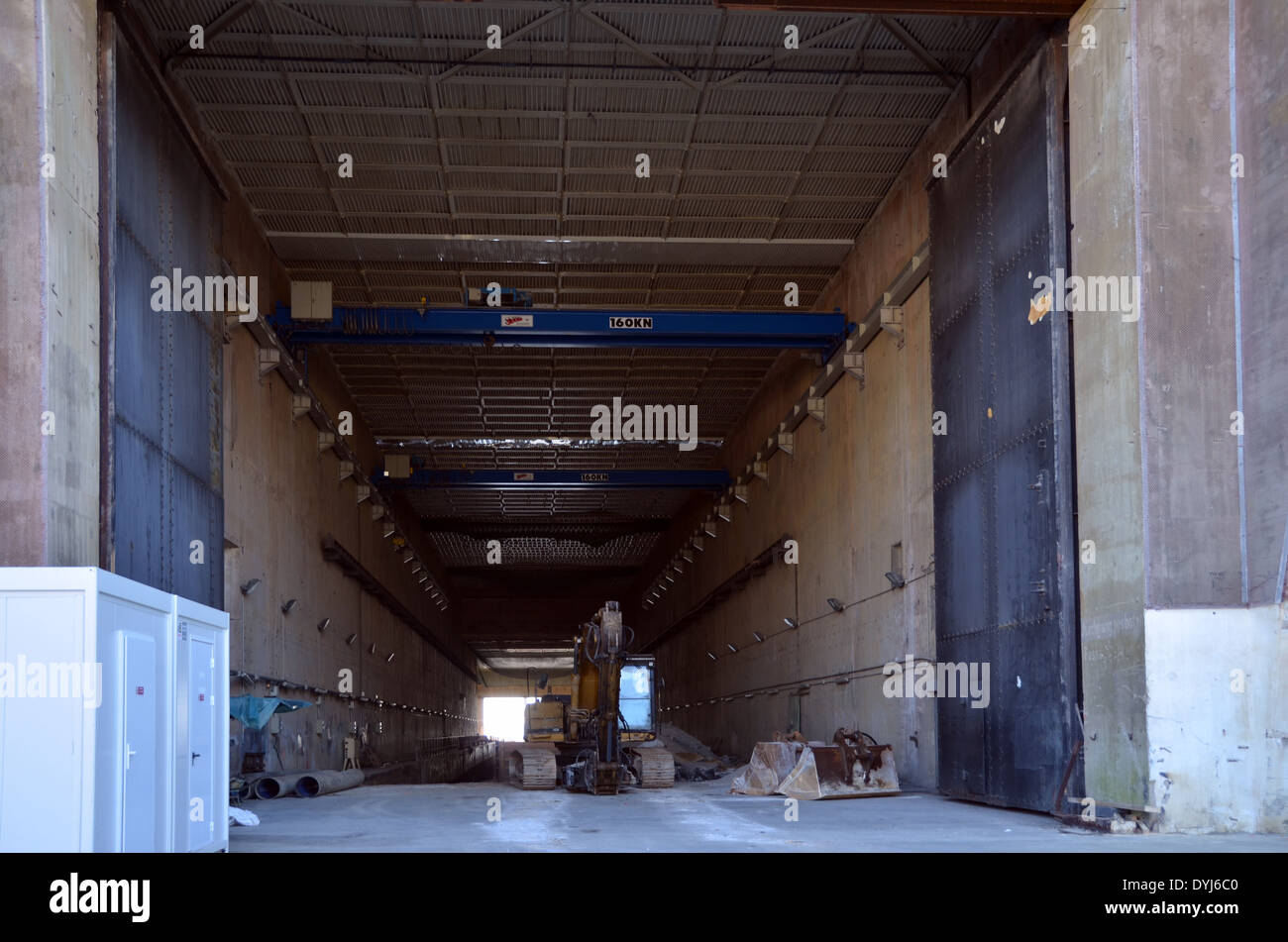 WW2: remains of the German Atlantic wall in Brittany. The U-boot base ...