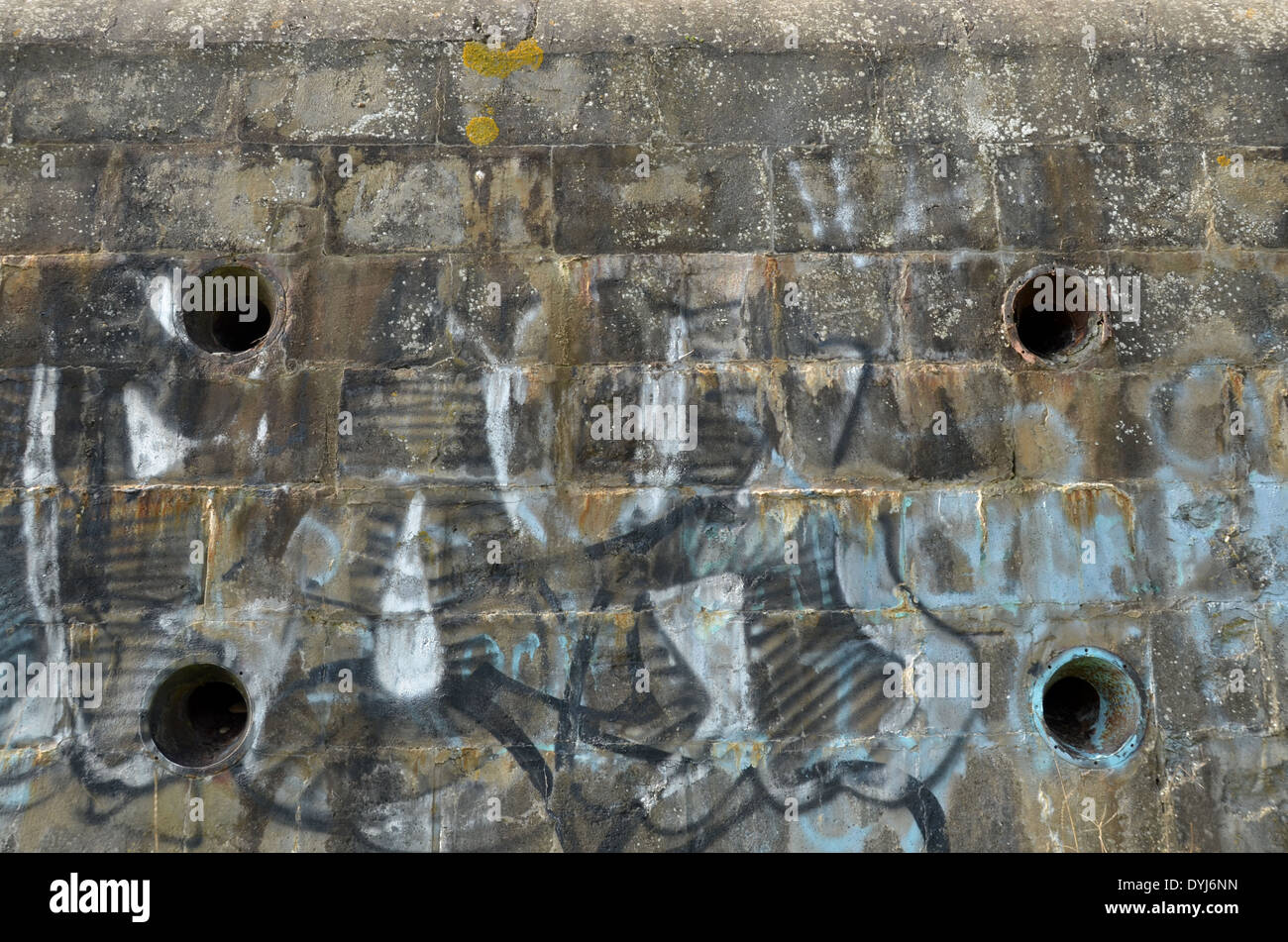 WW2: remains of the German Atlantic wall in Brittany. Bunker in Guidel ...