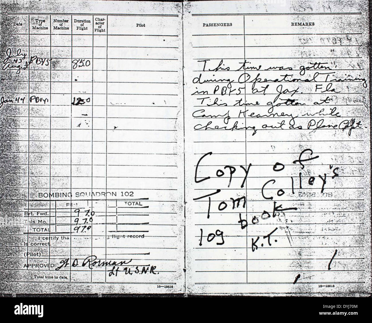 Aviation logbook hi-res stock photography and images - Alamy