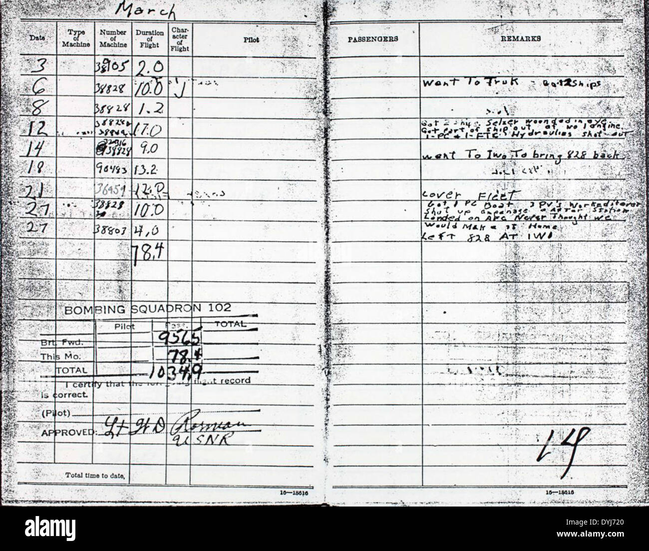 Aviation logbook hi-res stock photography and images - Alamy