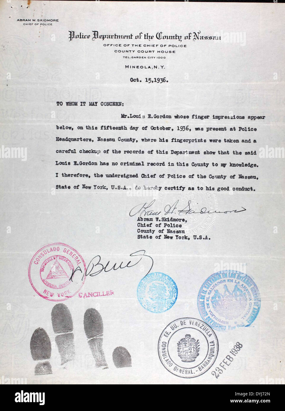 The Louis Gordon Collection features photographs and documents that ...