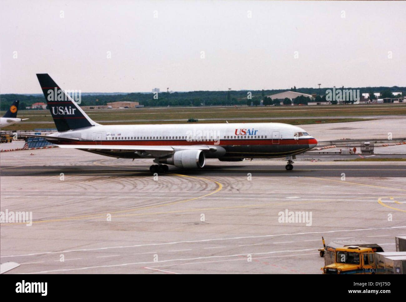 The Boeing B-767-287 (ER), registration N656US, is a long-range, wide ...