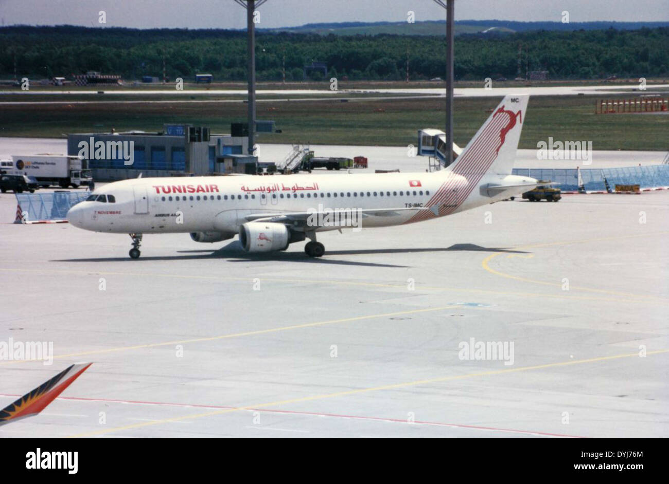 The Airbus A320-211 (TS-IMC) is a commercial jetliner, part of the A320 ...